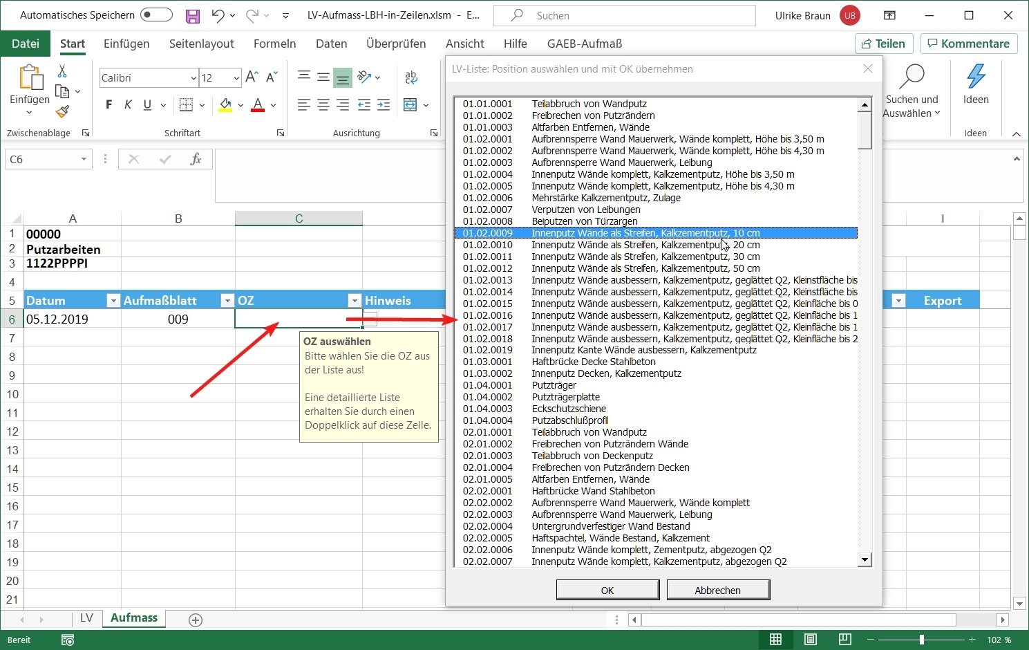 Testversion für Excel-Aufmaß - Software für GAEB