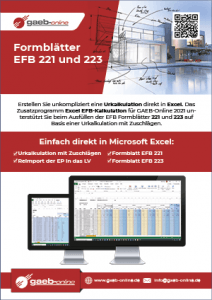 Preisblätter EFB 221 und EFB 223 ausfüllen: So geht’s ganz einfach! - Software für GAEB