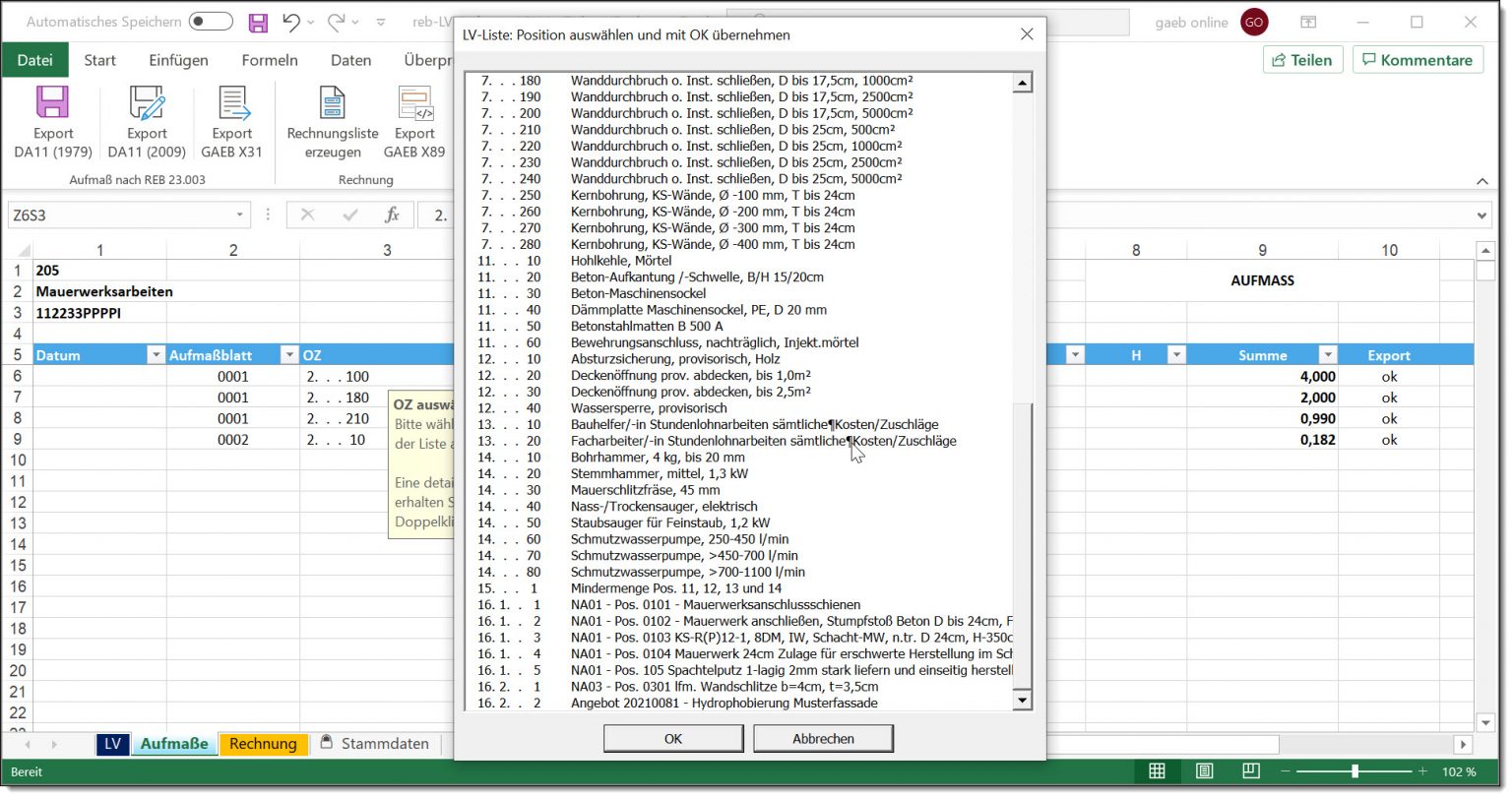 GAEB Ausschreibungen einfach mit Excel und Word bearbeiten